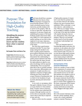Purpose: The Foundation for High-Quality Teaching - Inflexion