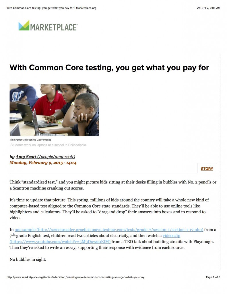 With Common Core Testing, You Get What You Pay For - Inflexion