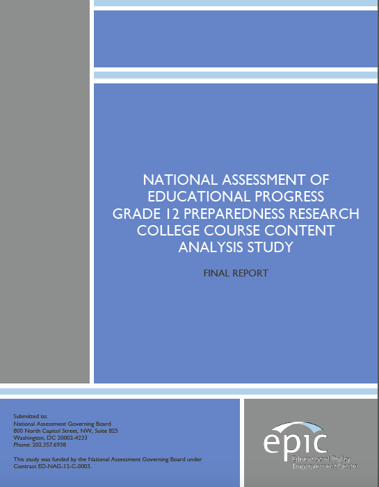 NAEP College Course Content Analysis Study Final Report | Inflexion